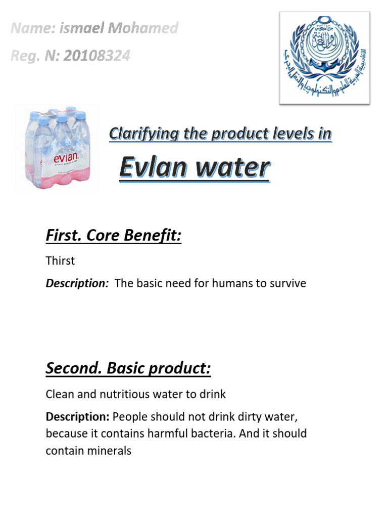 Clarifying The Product Levels in Evlan Water | PDF