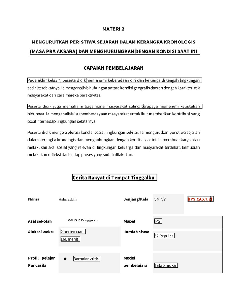 Fase D - TP 2.1 Mikrohistori, Sejarah Lokal, Tradisi Lisan | PDF