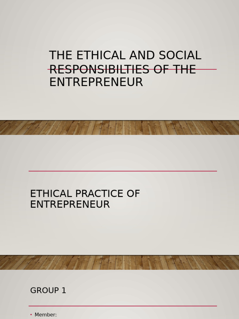 Ethical Responsibilities of Entrepreneurs | PDF | Credibility | Psychology
