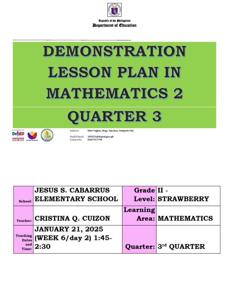 Co Math 2 Q3 Week 6 1 Presentation | PDF