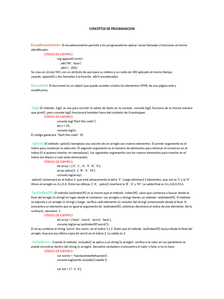 Métodos JS y D3 para SVG y Arrays | PDF | HTML | Desarrollo web