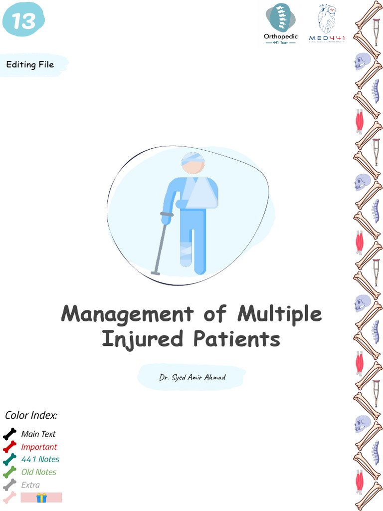 L13- Approach to Multiple Trauma Patients | PDF | Thorax | Shock ...