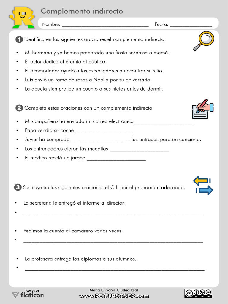 Actividades Complemento Indirecto | PDF