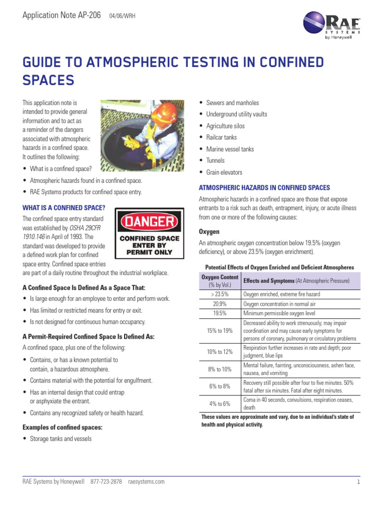Confined Space Atmospheric Testing Guide | PDF | Combustion | Fires
