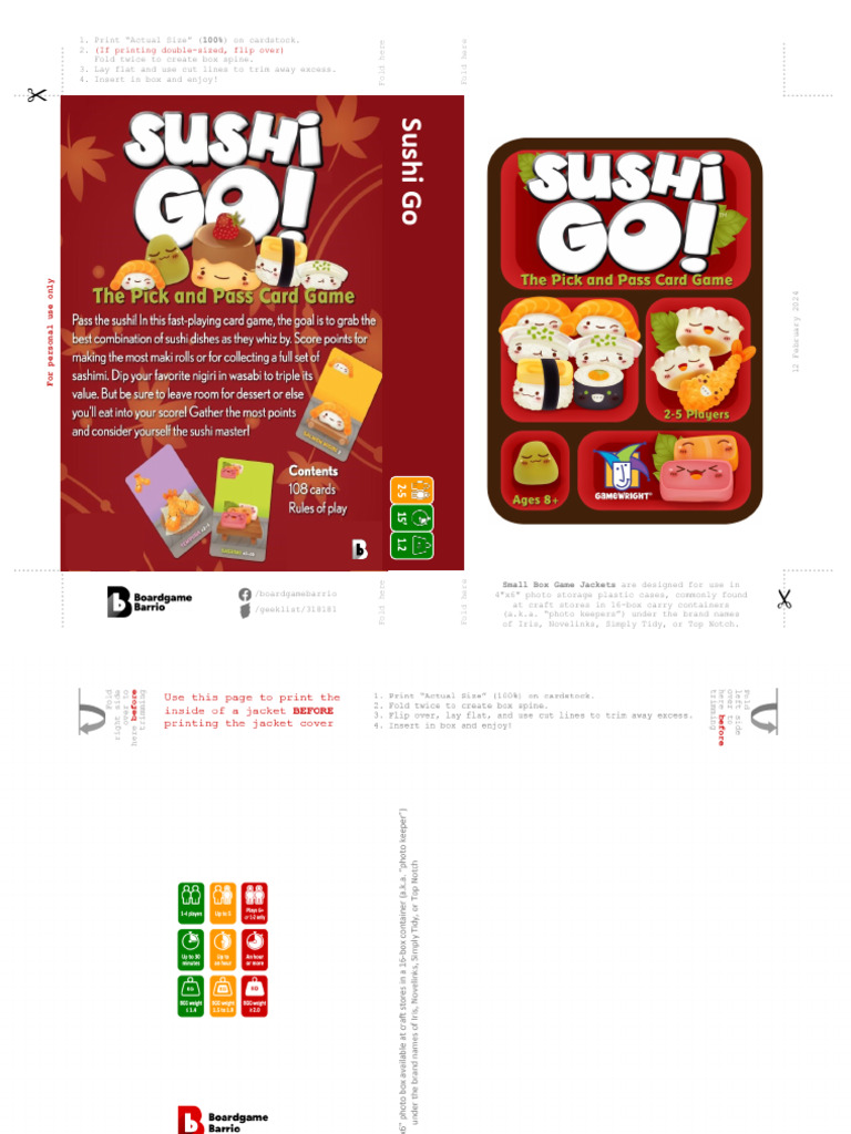 SBG_Jacket_-_Sushi_Go | PDF