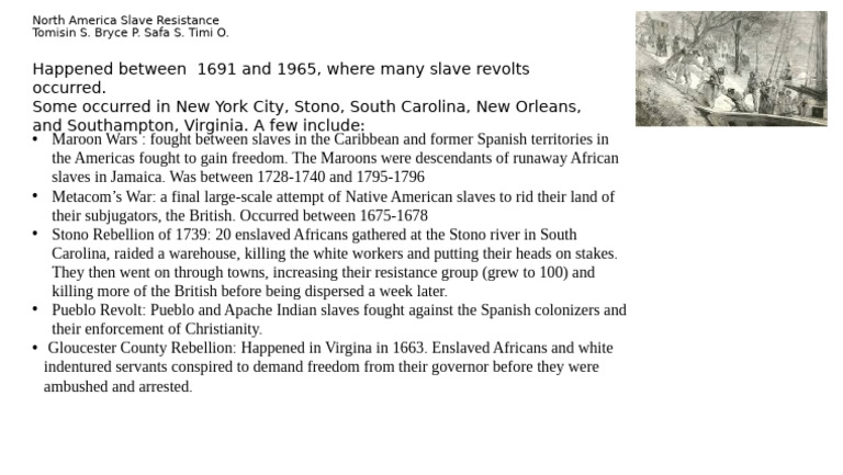 North America Slave Resistance | PDF