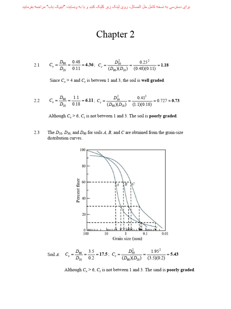 Sample For Solution Manual Principles of Geotechnical Engineering 9th by Das and Sobhan | PDF ...