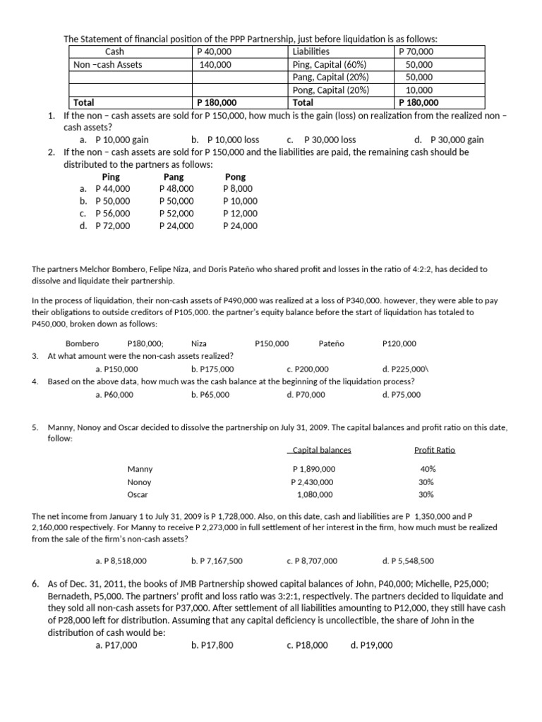Liquidation-activity_1 | PDF | Balance Sheet | Private Sector
