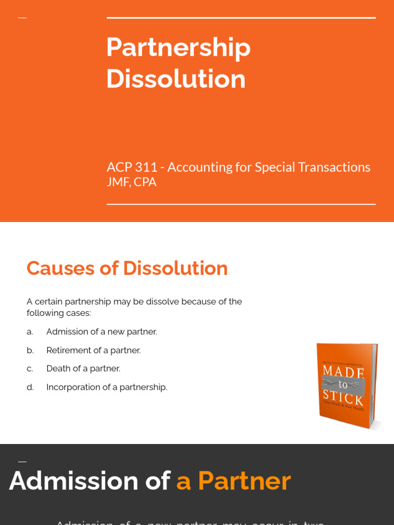 Partnership Dissolution 1 | PDF