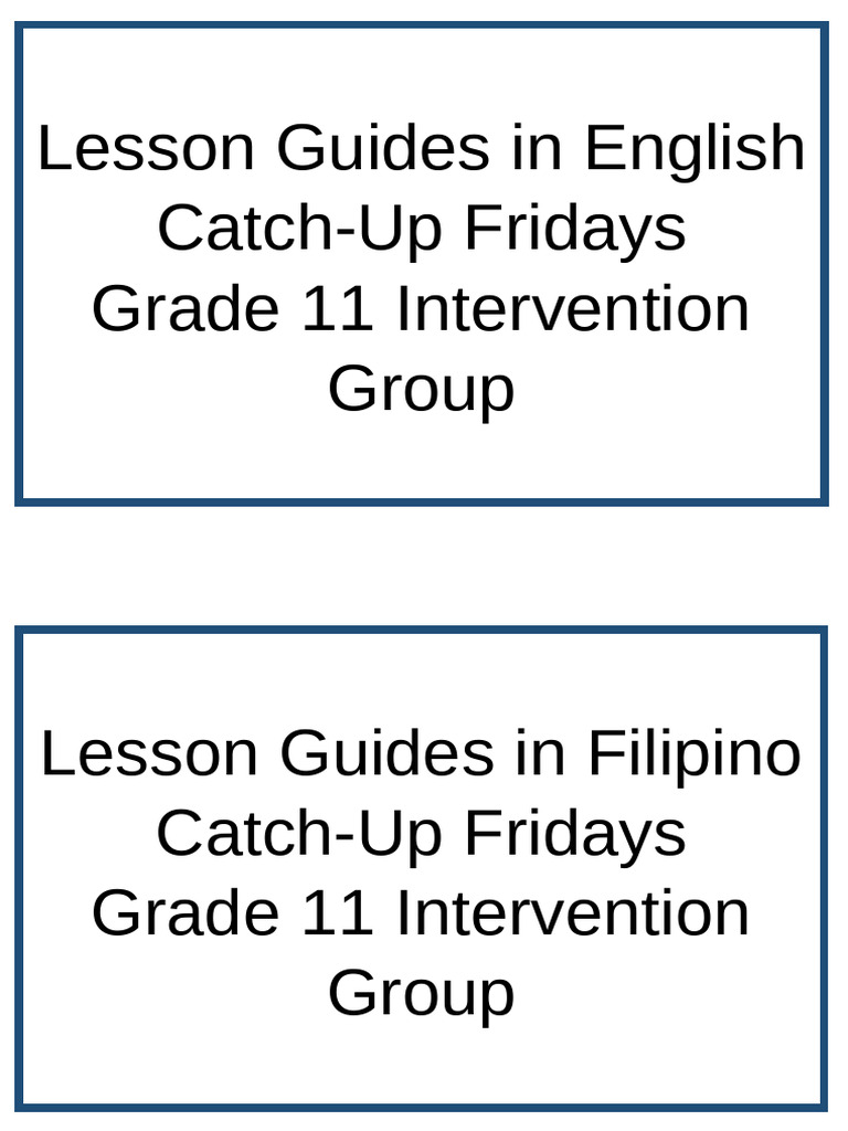 Folder Labels For Lesson Guides in English and Filipino | PDF