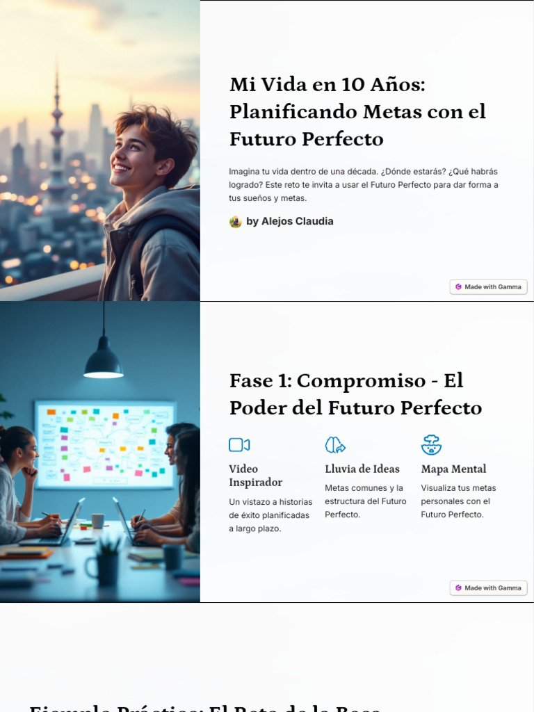 Plan de Vida: Metas con Futuro Perfecto | PDF