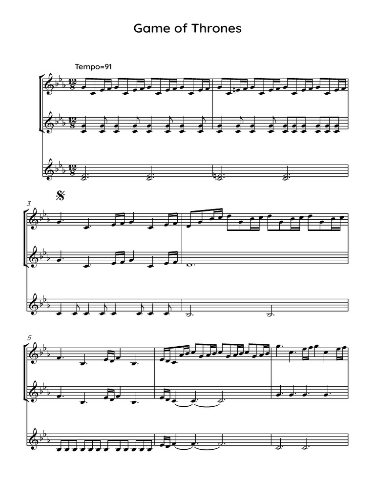 Partition Game of Thrones pour violon | PDF | Théorie (échecs) | Échecs