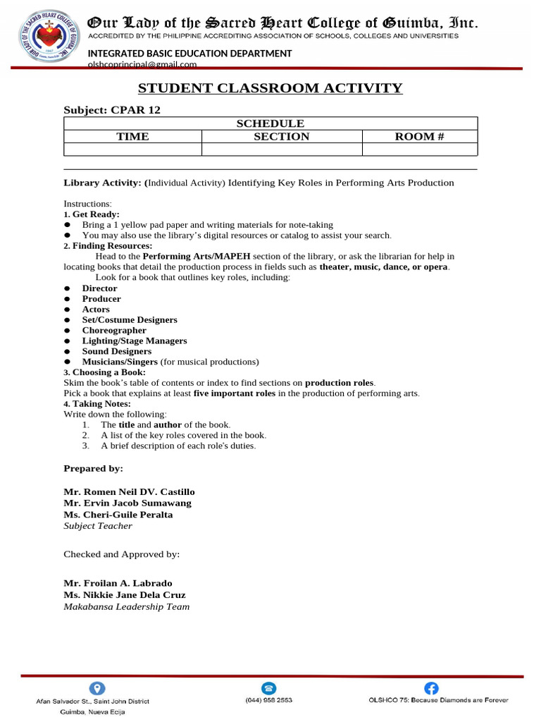 CPAR Activity | PDF