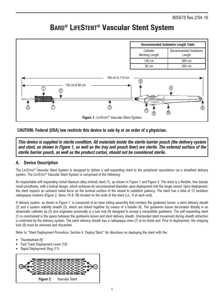 LifeStent IFU | PDF | Stent | Magnetic Resonance Imaging