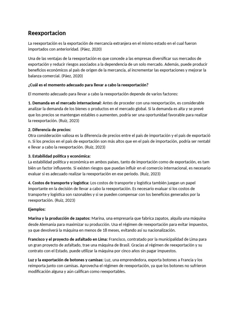 Reexportación y Exportación de Servicios | PDF | Exportaciones | Impuestos