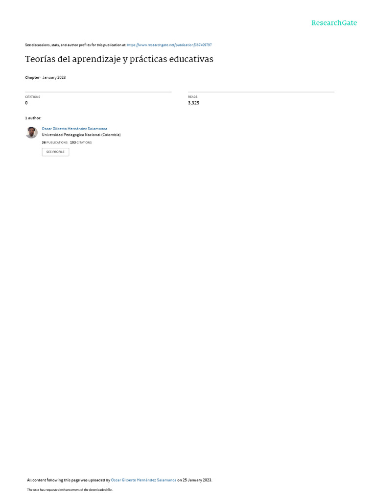 Teorías del Aprendizaje y Educación | PDF | Aprendizaje | Pensamiento