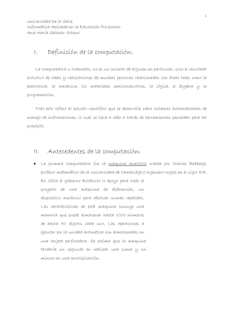 Definición de La Computación | PDF | Hardware de la computadora ...