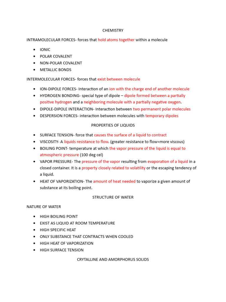 Chemistry | PDF | Intermolecular Force | Chemical Polarity