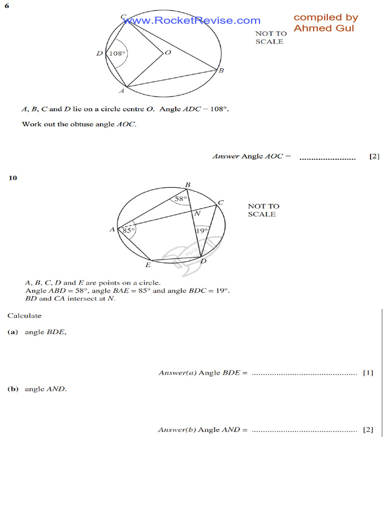 Angles Circle Theorems2.Image - Marked 3 | PDF