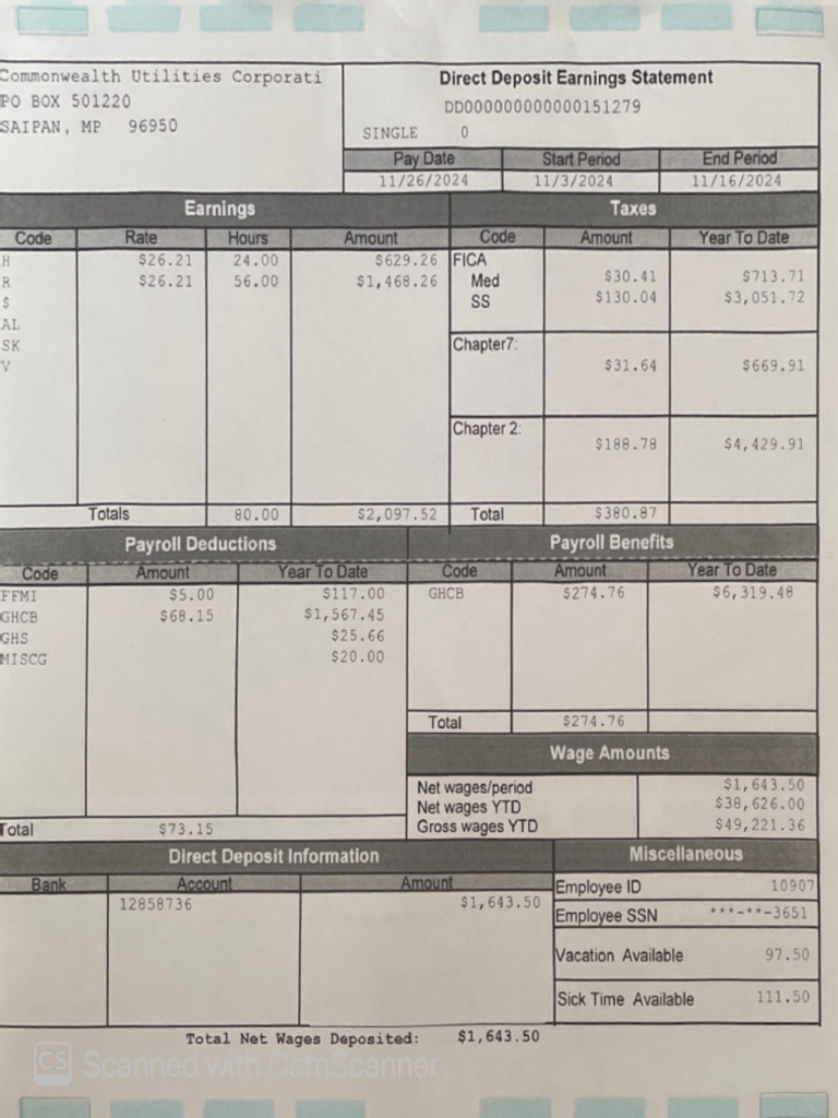 Payslip Nov 2-2 | PDF