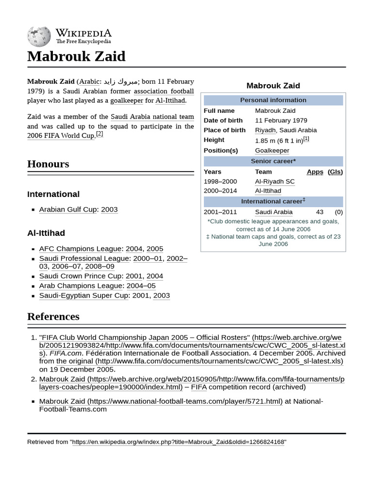 Mabrouk_Zaid | PDF | International Sports Competitions | Association ...