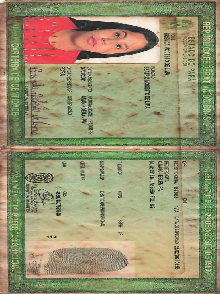 Id Brenda Modesto de Lima | PDF