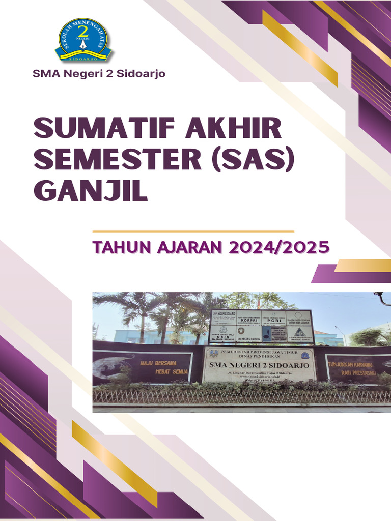 Jadwal Dan Denah Sekolah SAS Ganjil TA 2024-2025 | PDF