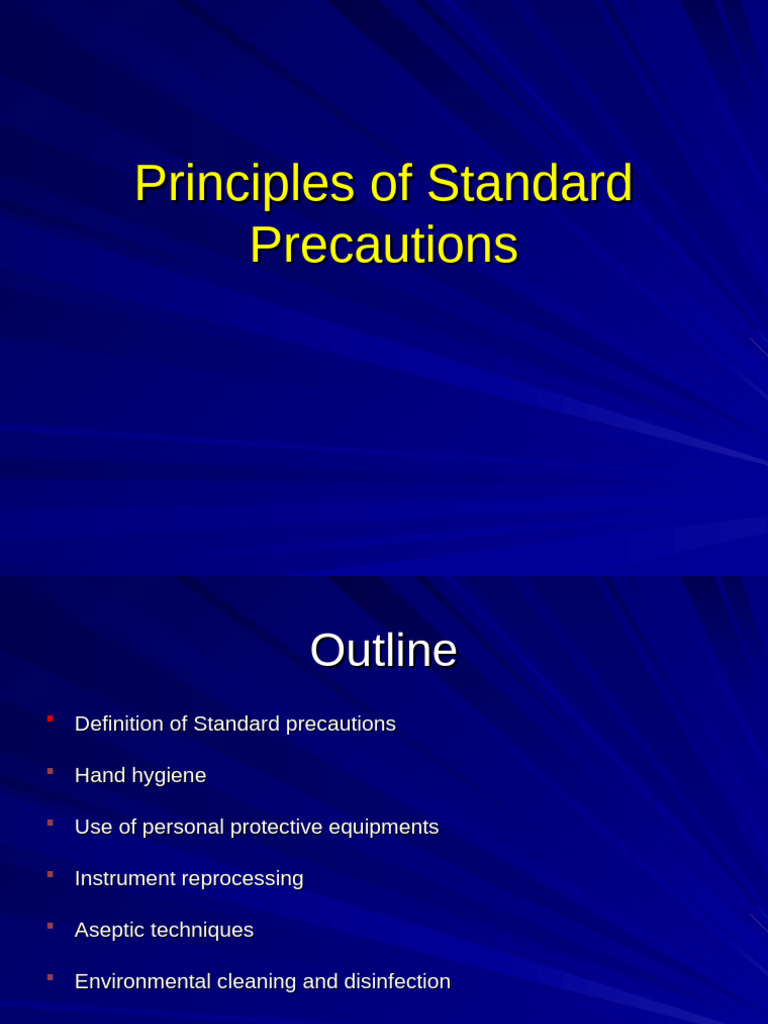 Principle of Standard Precaution | PDF | Waste | Disinfectant