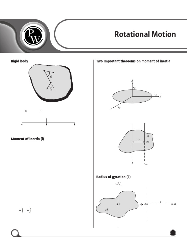 Rotational Motion - Short Notes | PDF | Rotation Around A Fixed Axis ...