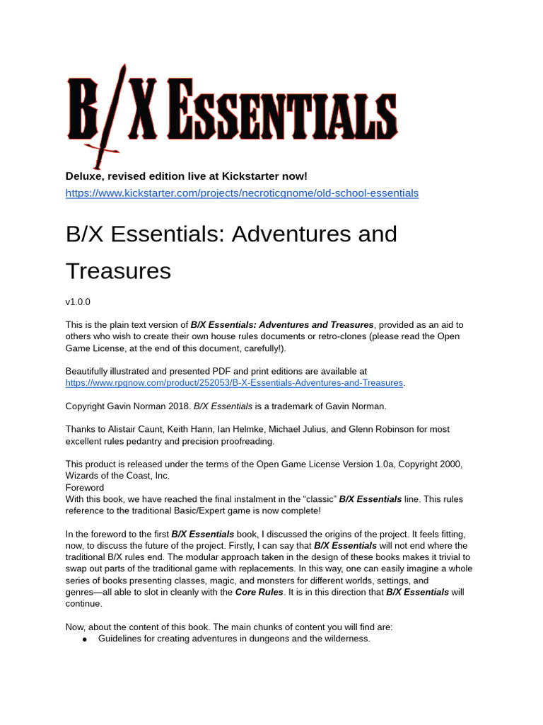 BX - Essentials - Adventures - and - Treasures - Plain - Text - Edition - RTF - Google Drive ...