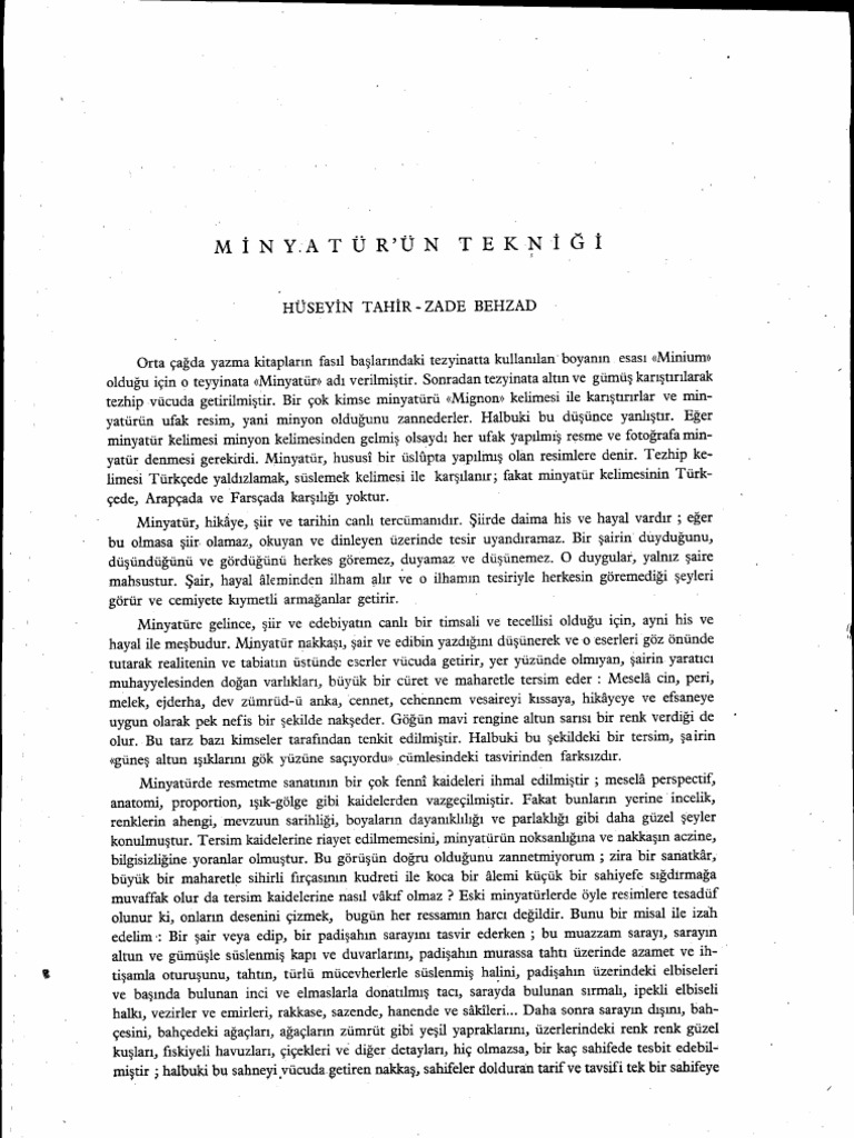 Minyatür Teknigi | PDF