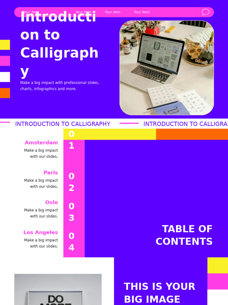 Introduction To Calligraphy Presentation Purple Variant | PDF ...