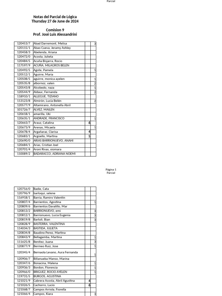 Parcial Comisión 9 Logica 2024Q1 | PDF