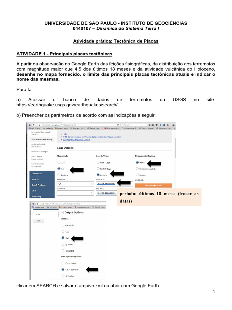 Atividade 1 - Tectonica Global | PDF