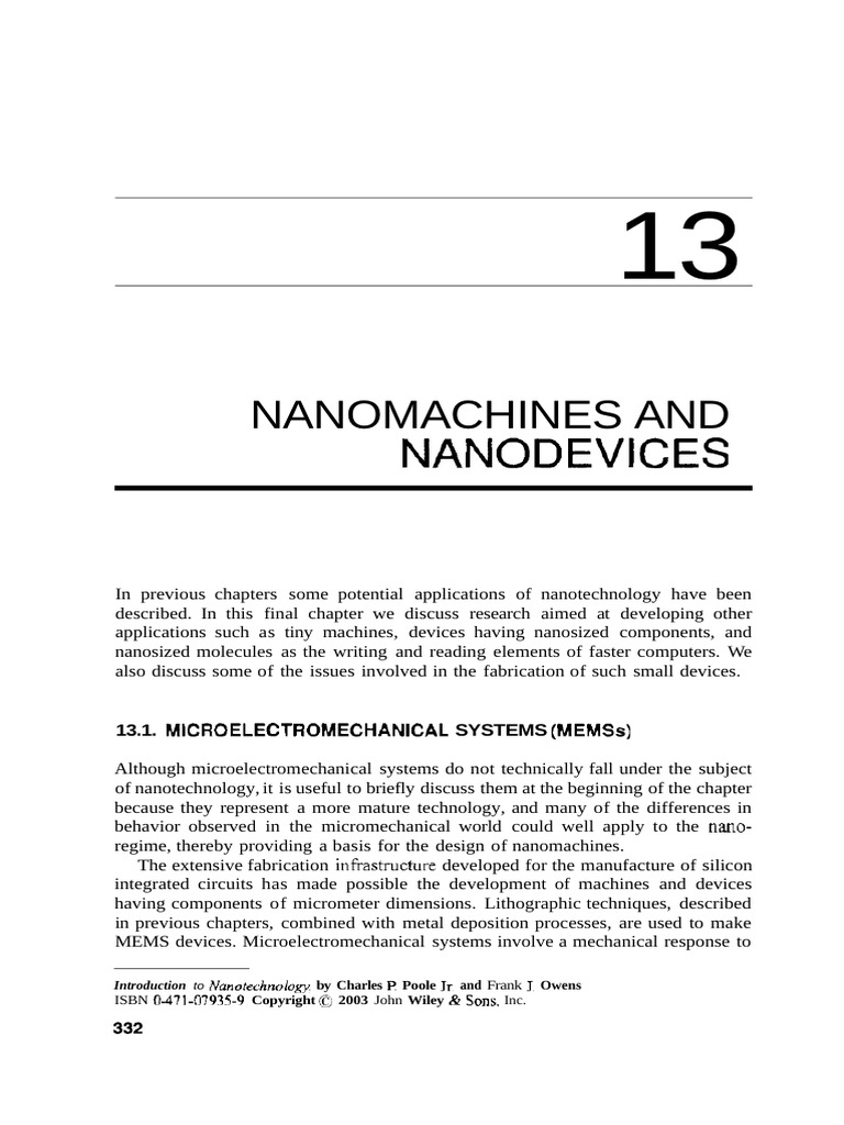 MEMS_NEMS | PDF | Scanning Tunneling Microscope | Photolithography