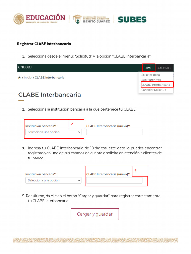 Registrar y Cambiar CLABE Interbancaria | PDF