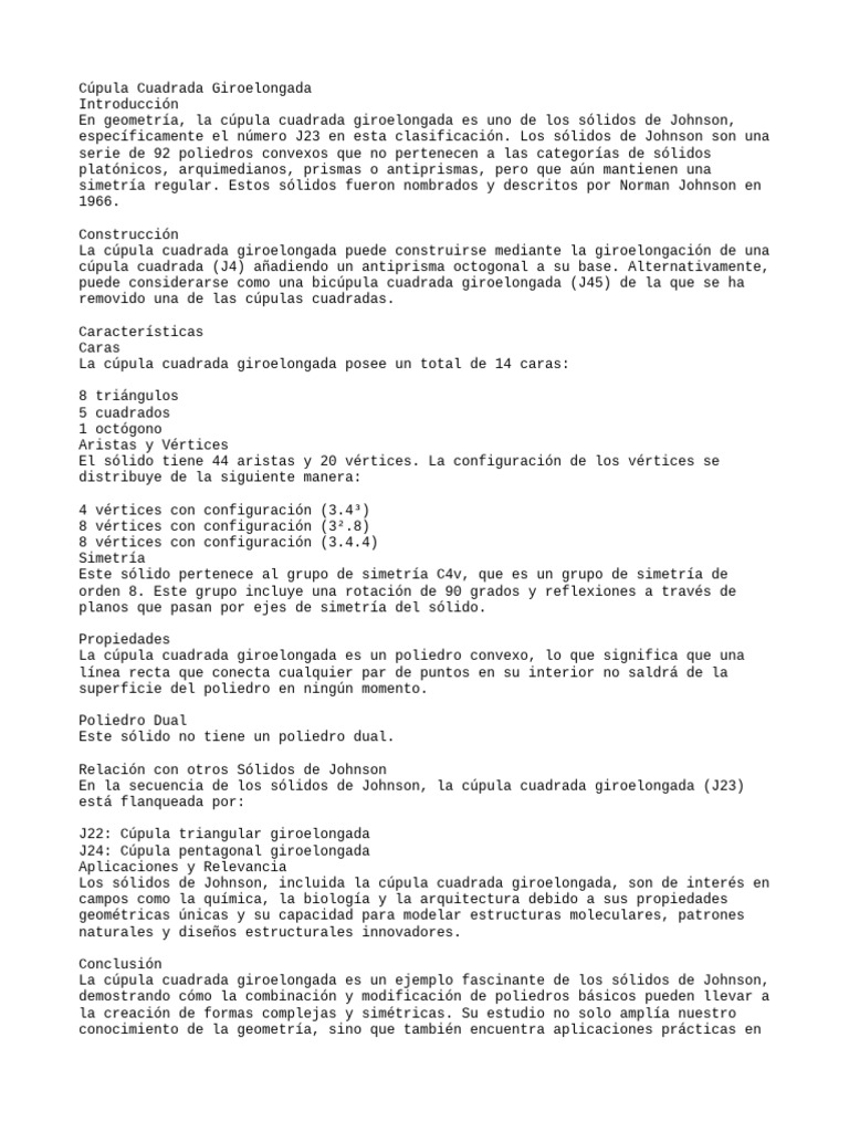 Informe_Cúpula | PDF | Formas geométricas | Geometría euclidiana