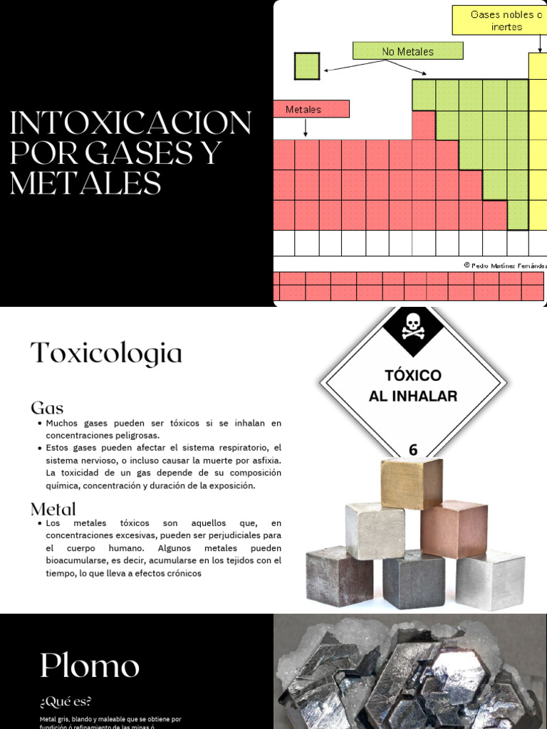 Intoxicación Por Metales Pesados y Gases | PDF | Mercurio (Elemento) | Cromo