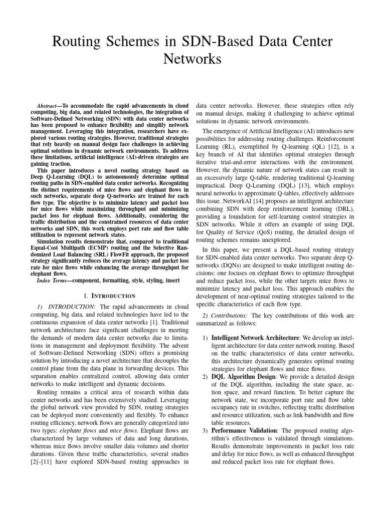 IEEE Conference Template 1 | PDF | Computer Network | Routing