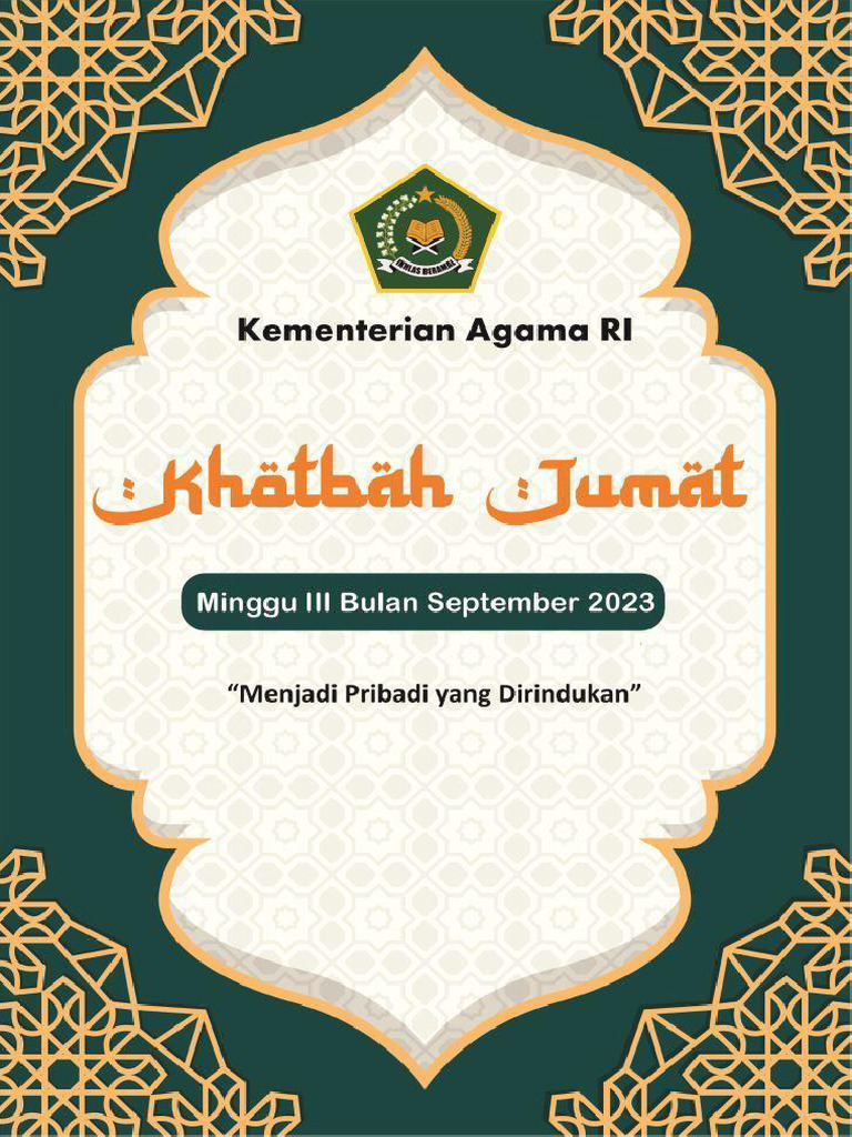 Menjadi-Pribadi-Yang-Dirindukan-Abdul-Khamid-210923115038 - (NASKAH KHUTBAH) - (ELIPSKI) | PDF