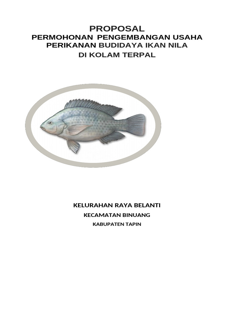 Proposal Budidaya Ikan Nila - Compress | PDF