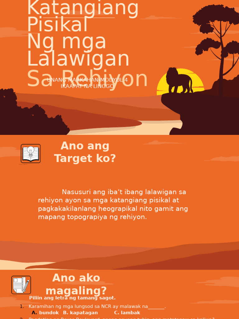 Katangian NG Mga Lalawigan Sa Rehiyon | PDF