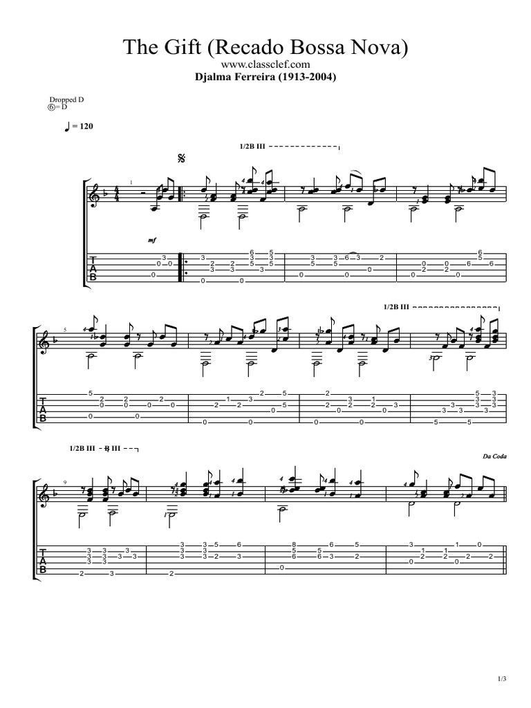 The Gift (Recado Bossa Nova) by Djalma Ferreira | PDF
