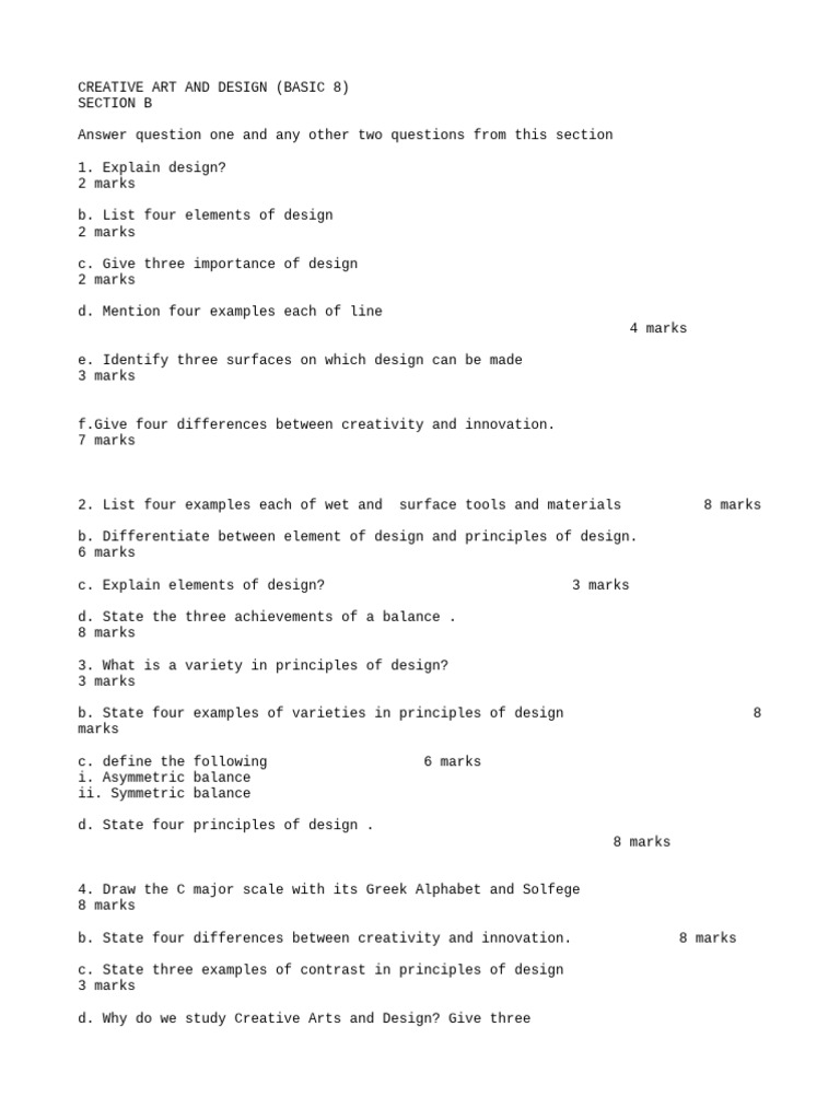 Creative Arts and Design for Basic 8 | PDF | Composition (Visual Arts ...