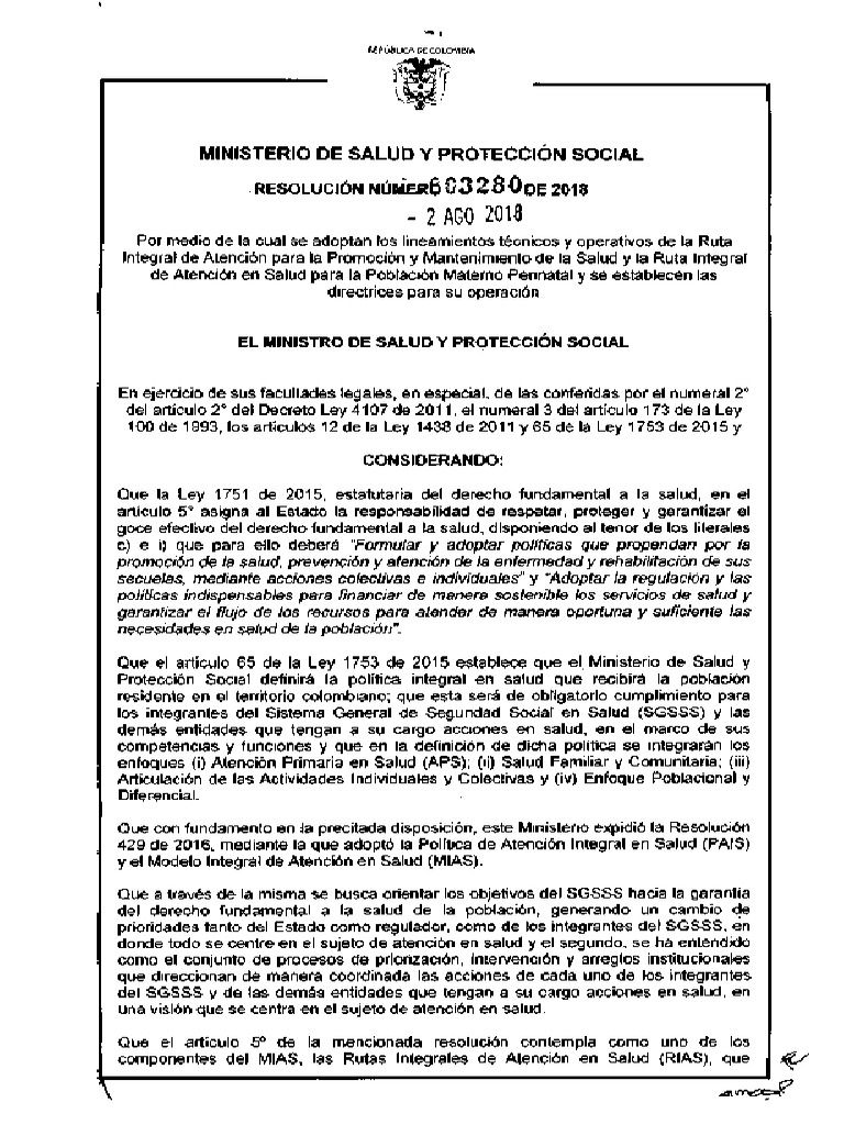 Resolucion 3280 de 2018 | PDF