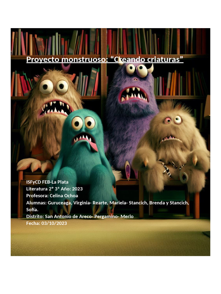 Monstruos y Creatividad en Primaria | PDF
