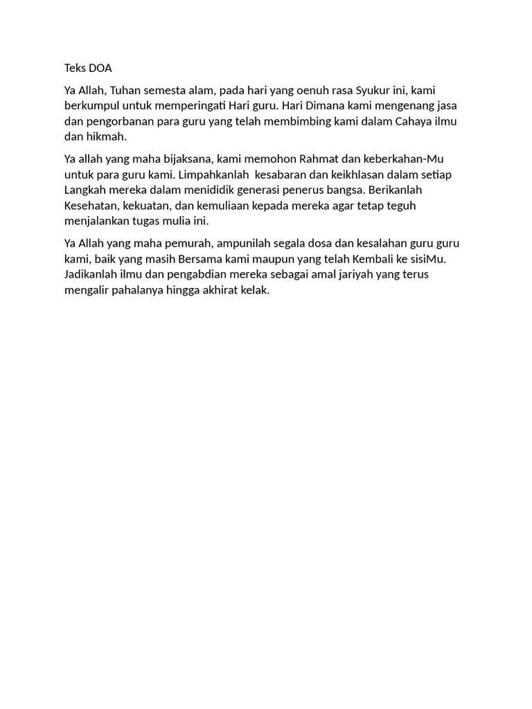 Teks DOA | PDF