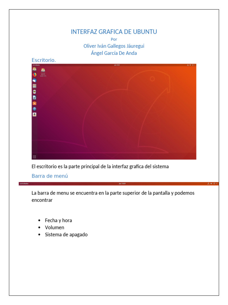 Interfaz Gráfica Ubuntu | PDF