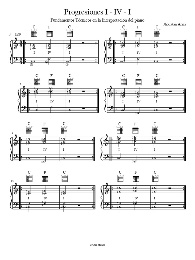 Progresiones I - IV - I | PDF