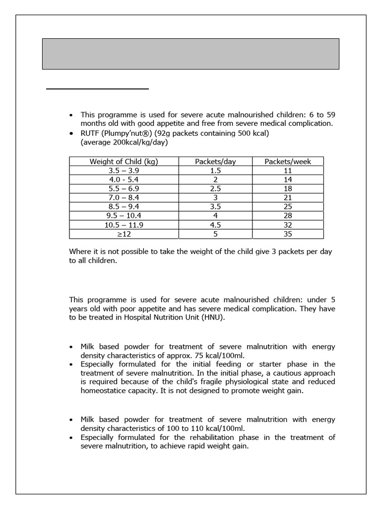 Guidelines Nutri Summary Emergency Nutrition Response | PDF | Dietary Supplements | Determinants ...